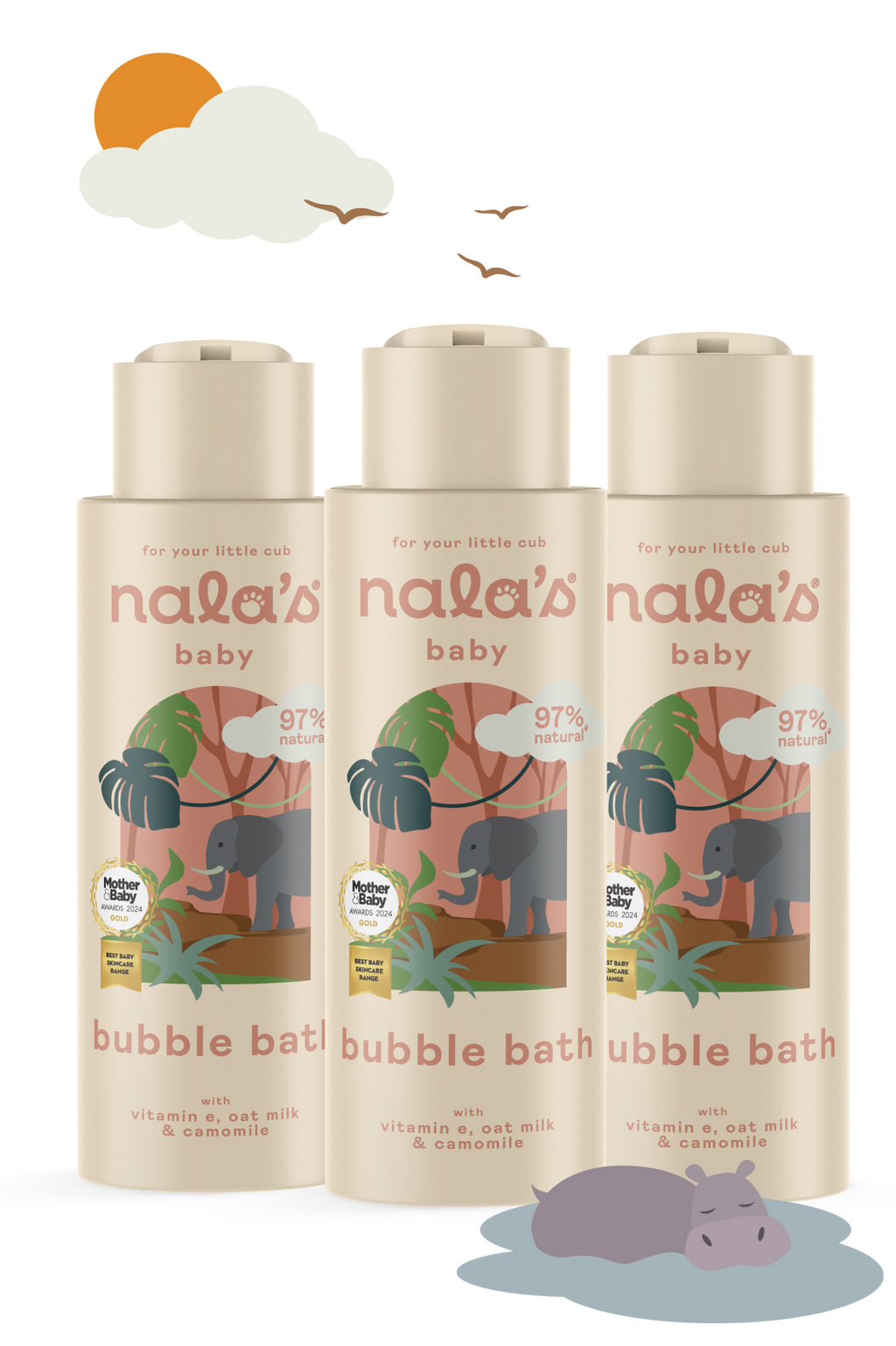 Nala's Baby Bubble Bath 400ml - Oat, Camomile, Vitamin E