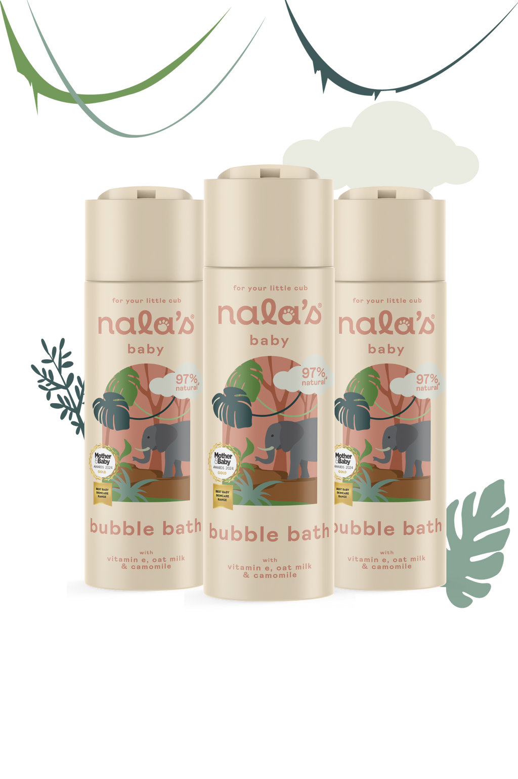 Nala's Baby Bubble Bath With Oat Milk, Camomile & Vitamin E