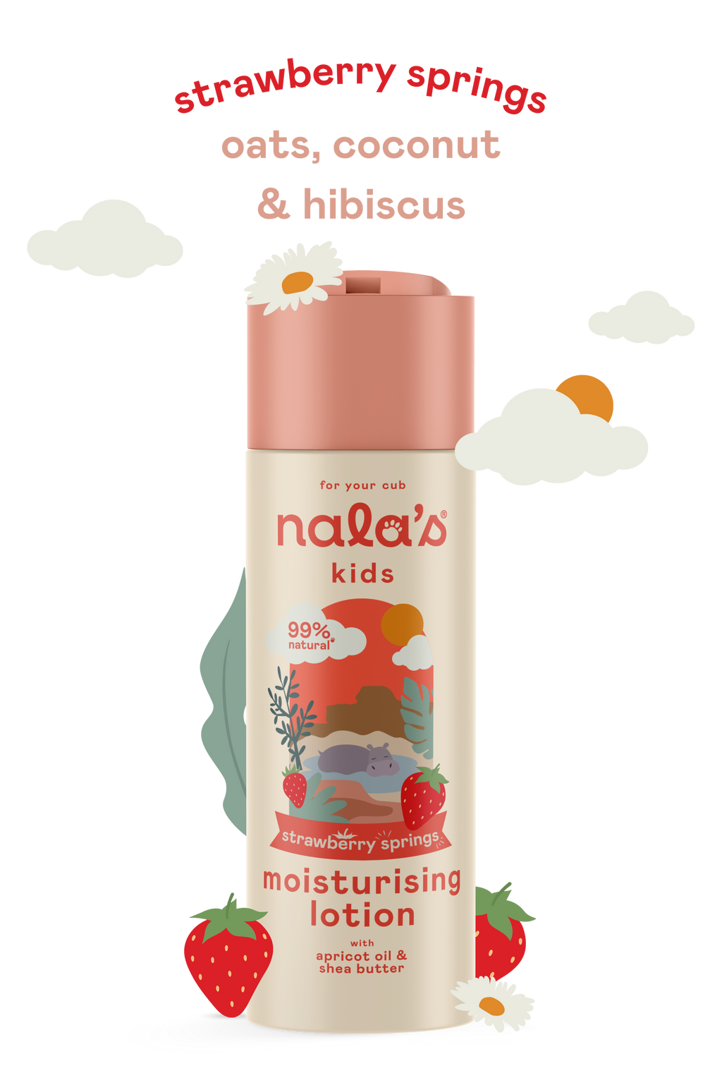 Strawberry Springs Moisturising Lotion – Nala's Baby